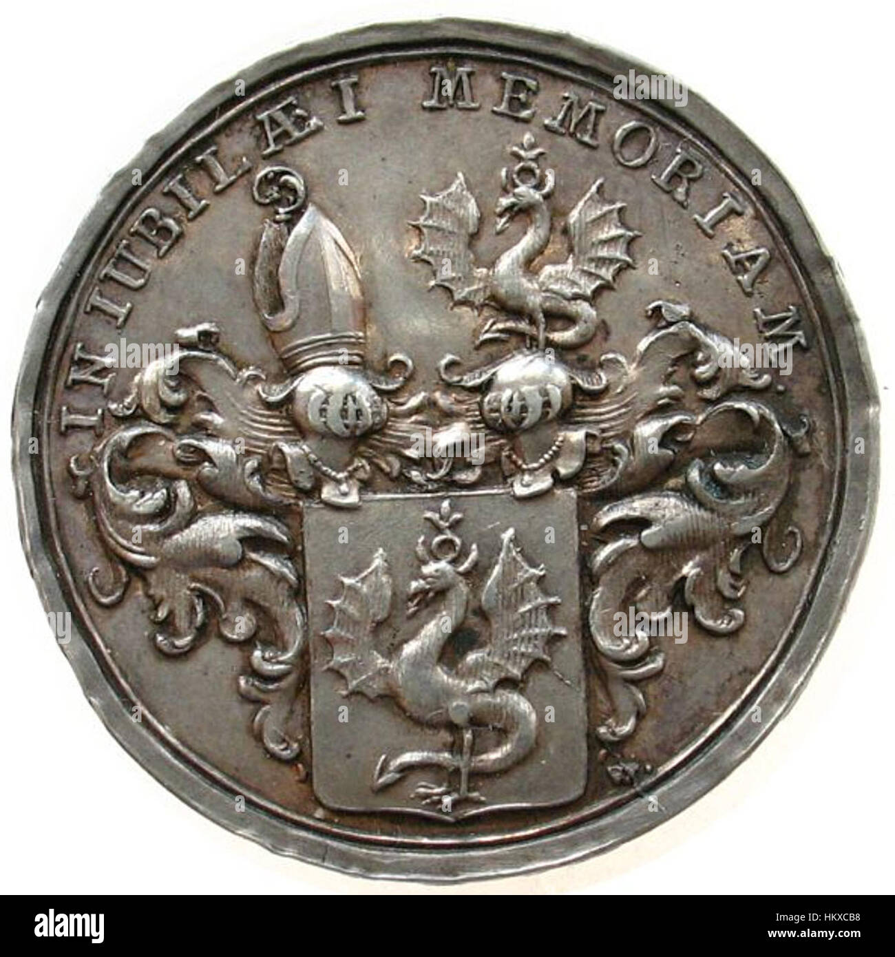 This artwork features the coat of arms of Breidbach-Weihbischof-Lothar ...