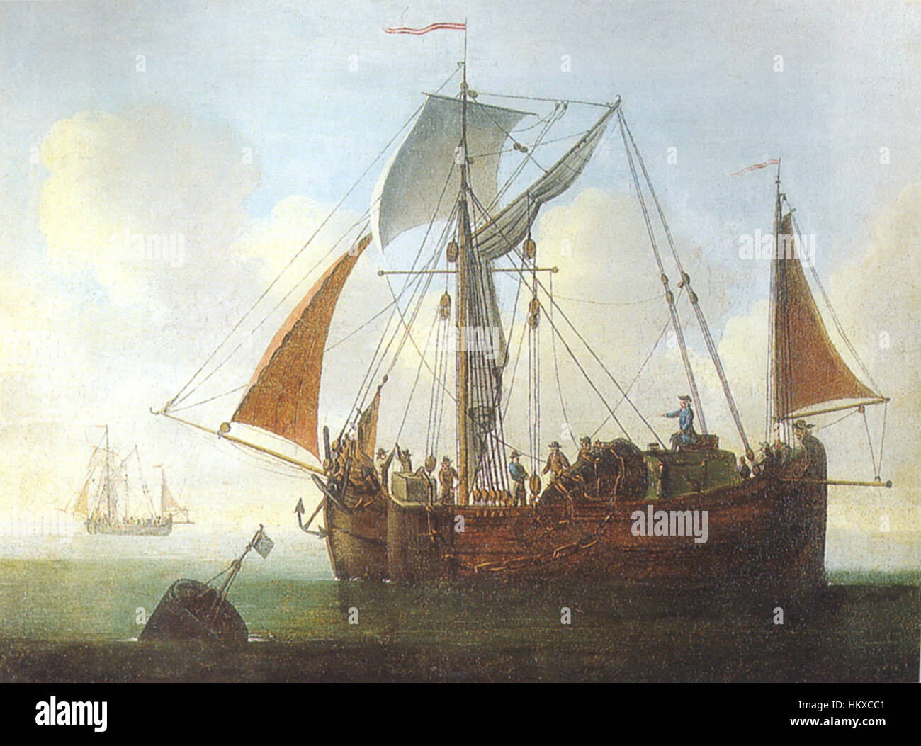 This 18th-century painting by Bremer Tonnenbojer features a detailed ...