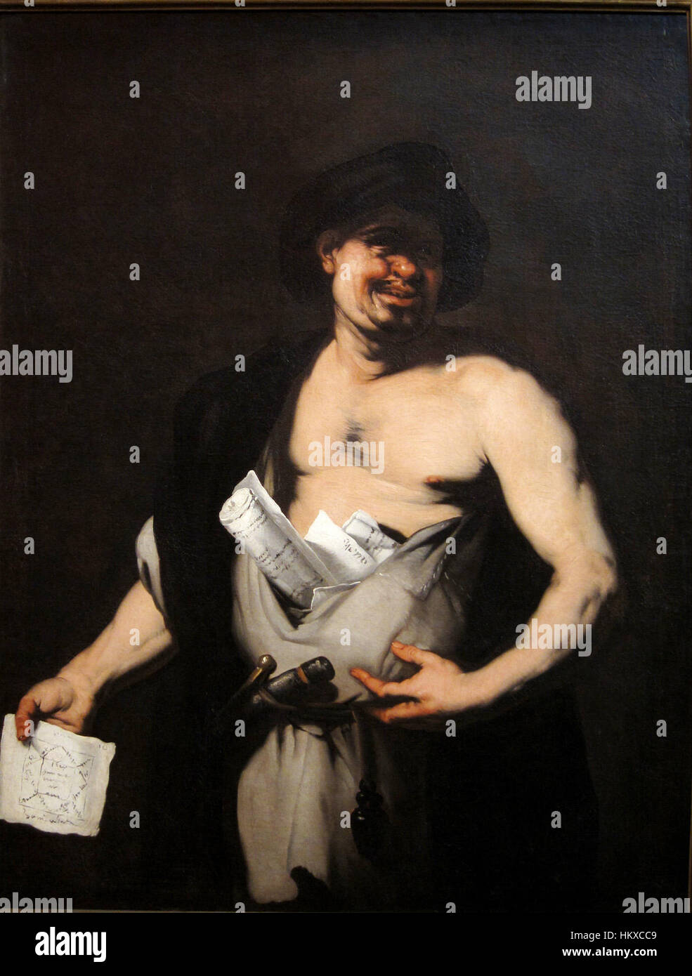 The painting 'Democrite' by Giordano, attributed to the late 17th ...