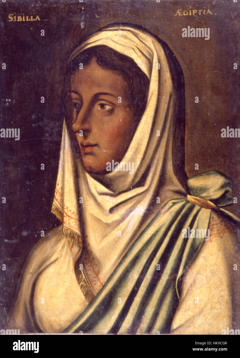 A painting titled *British - Egyptian Sibyl*, representing the ancient ...