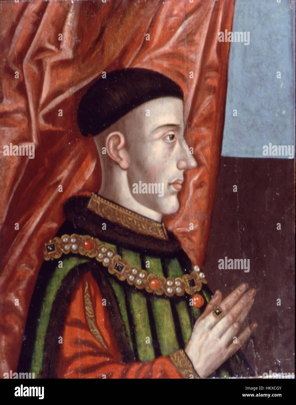 The painting of Henry V, a British monarch, captures the ruler’s regal ...