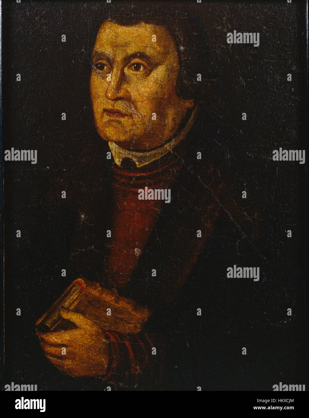 This painting, titled 'Martin Luther,' is a historical depiction of the ...