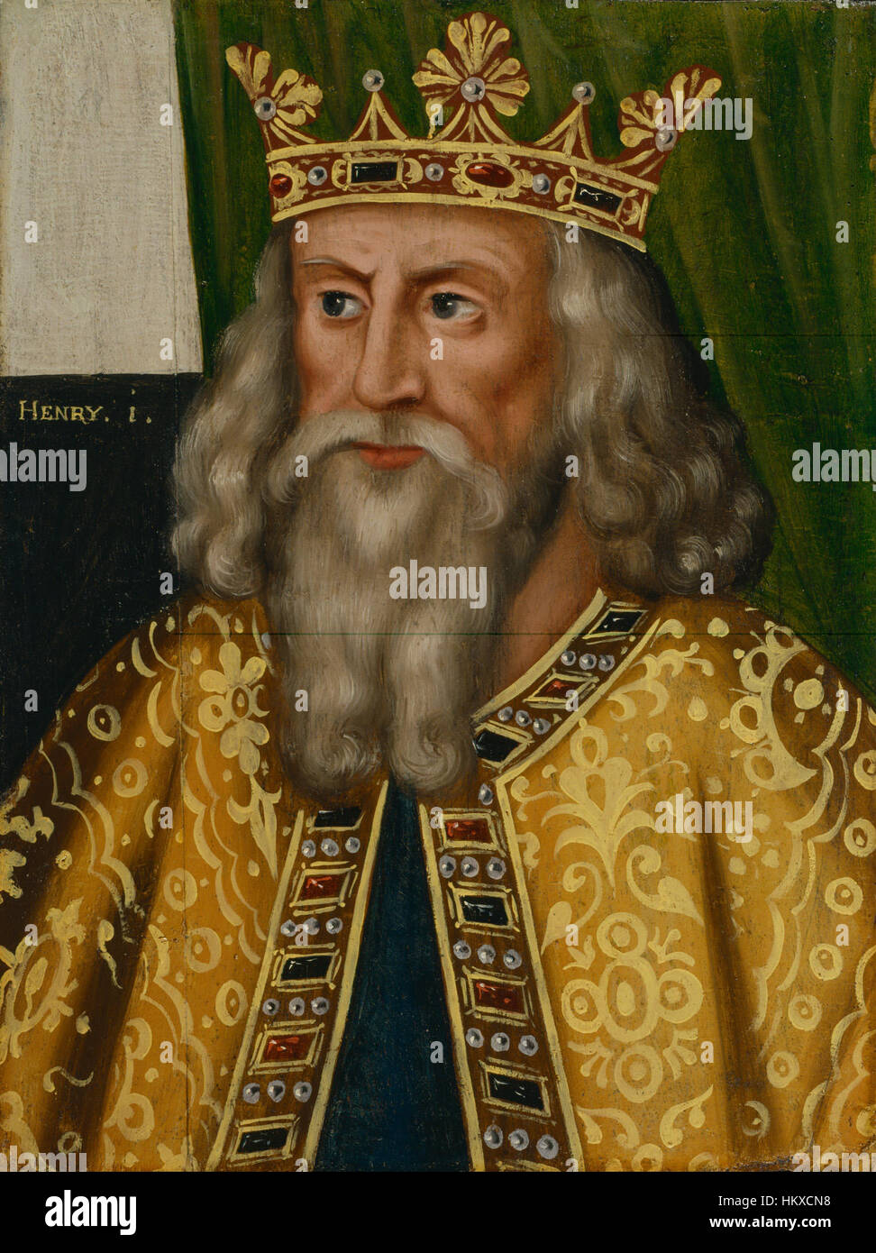 This artwork from the British School depicts Henry I, the first King of ...