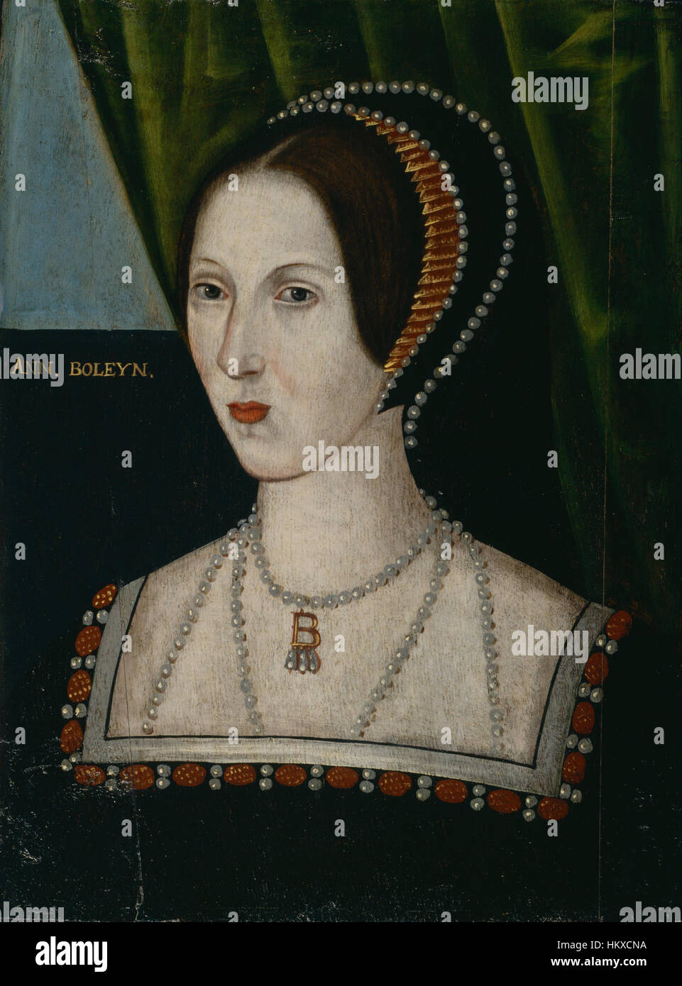 This portrait of Queen Anne Boleyn is attributed to the British School ...