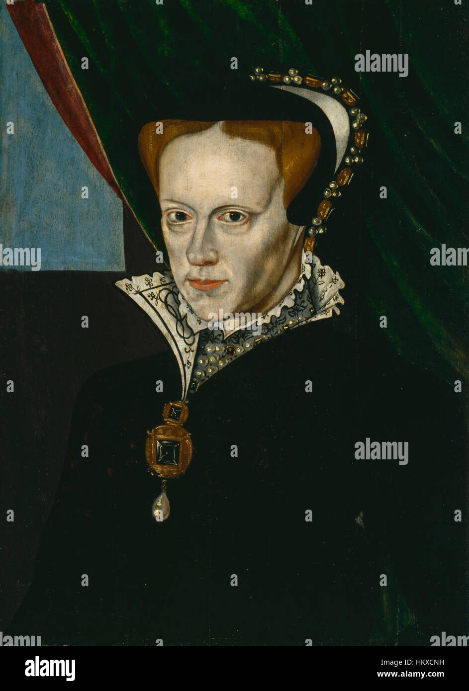 This portrait of Queen Mary, created by the British School, captures ...