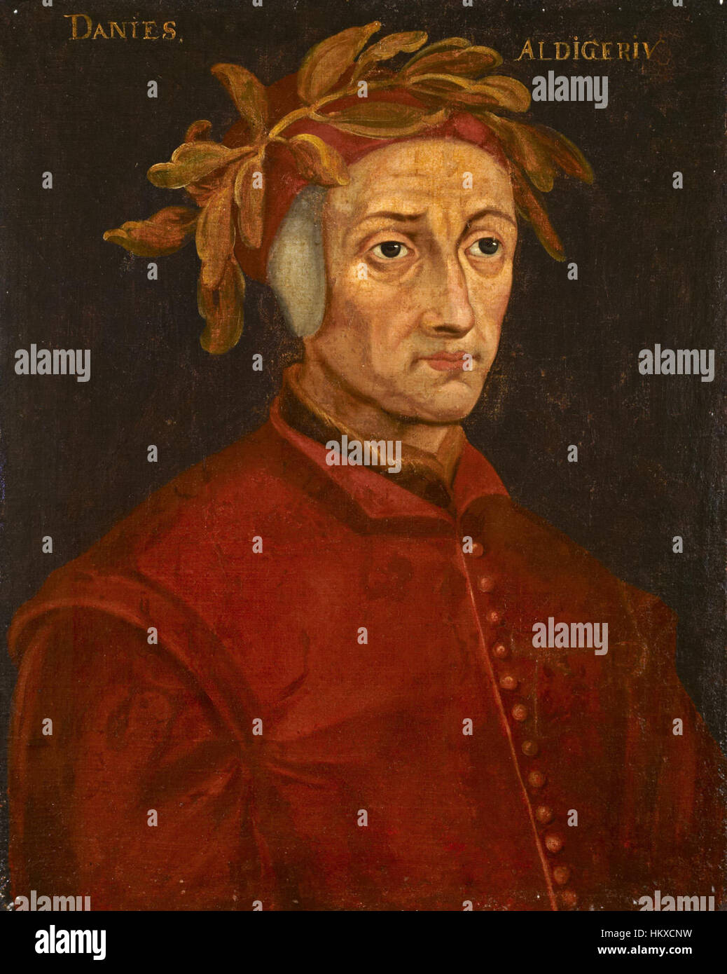 An oil painting by an unknown British artist, depicting Dante Alighieri ...