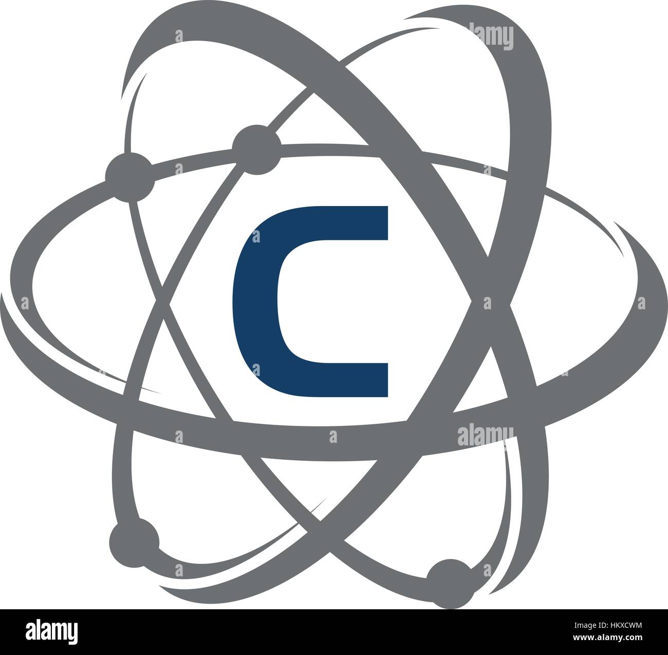 Atom Initial C Stock Vector Image & Art - Alamy