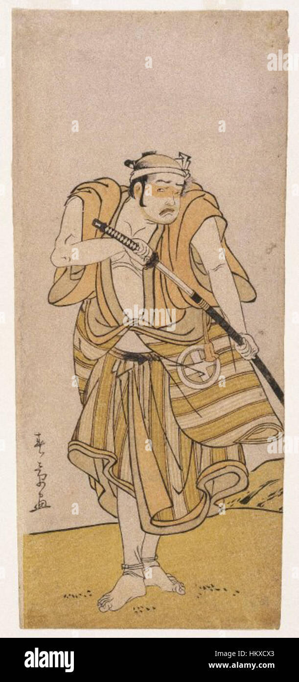 'Actor' by Katsukawa Shunsho is a woodblock print depicting a kabuki ...