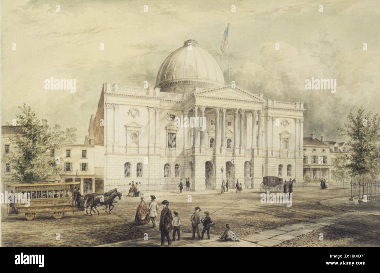 Brooklyn Museum - County Court House Brooklyn - Jacob Wells Stock Photo ...