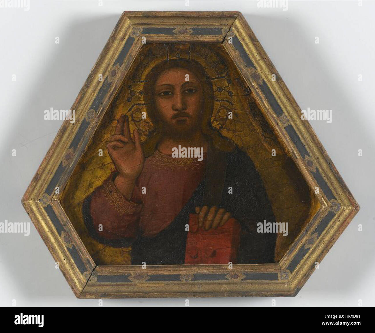 The 'Christ Blessing' painting by Nardo di Cione is a religious artwork ...
