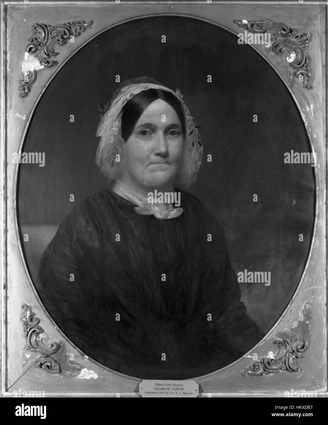 The portrait of Eliza Lord Duryee by Charles Wesley Jarvis, housed in ...
