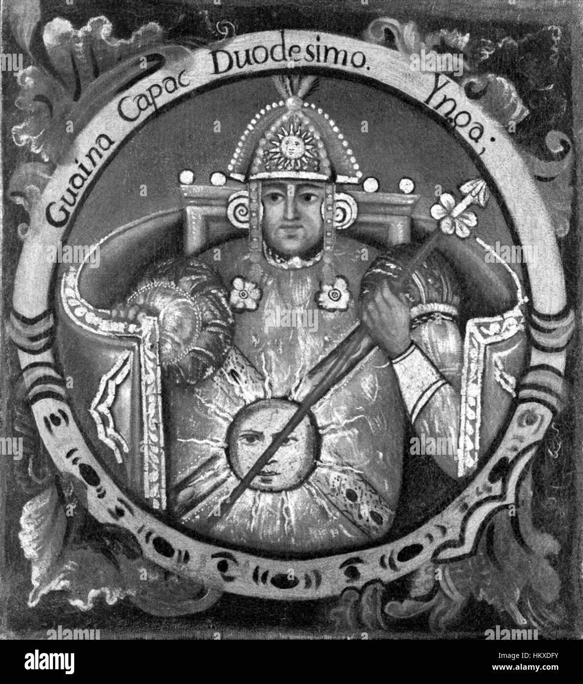 This artwork from the Brooklyn Museum depicts Huayna Capac, the twelfth ...