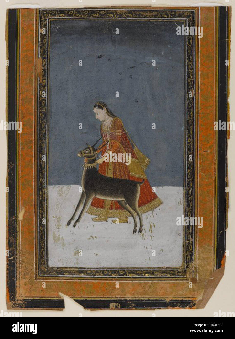 The artwork titled Lady with a Black Buck at the Brooklyn Museum ...