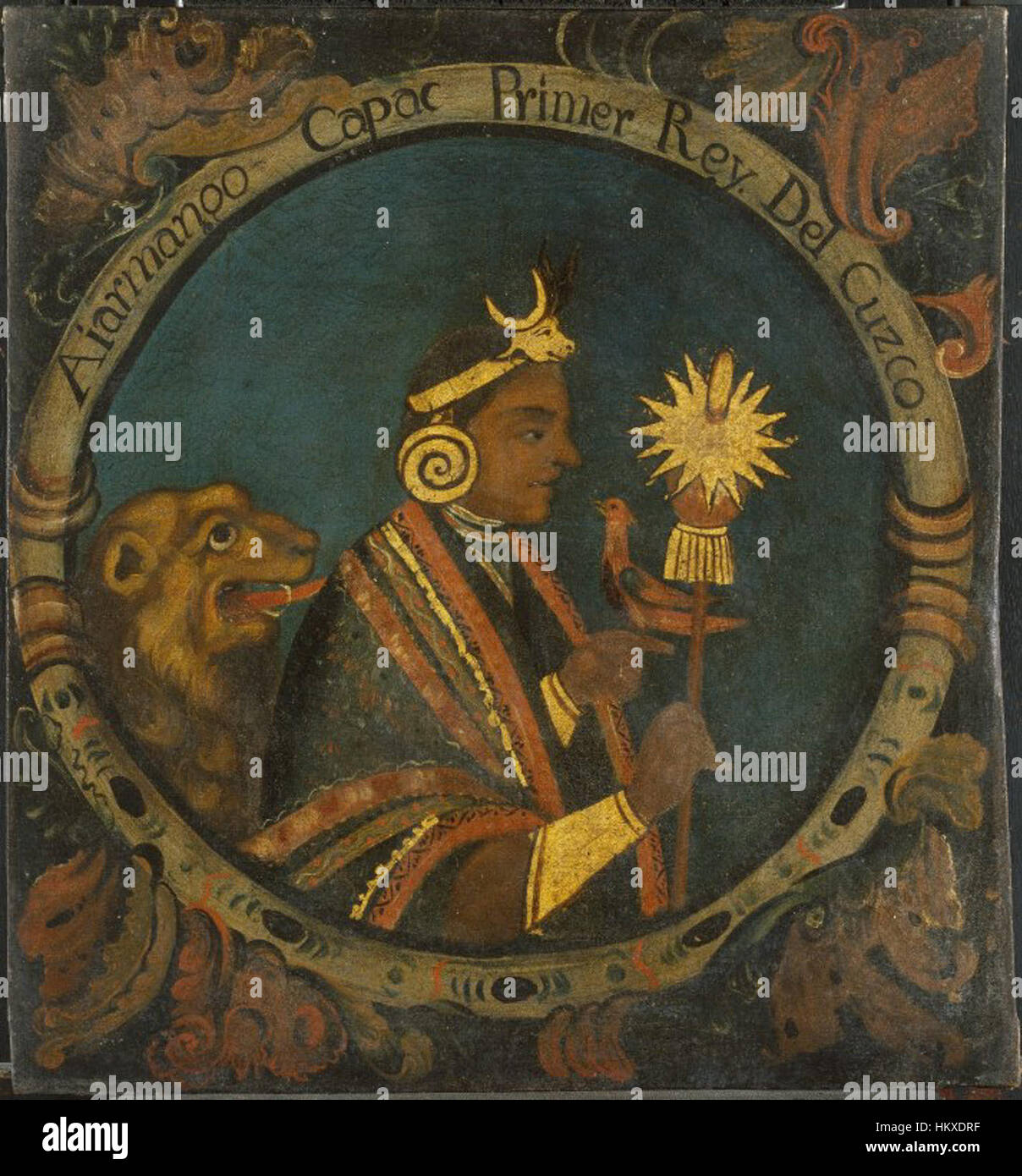 This portrait of Manco Capac, the first ruler of the Inca Empire, is ...