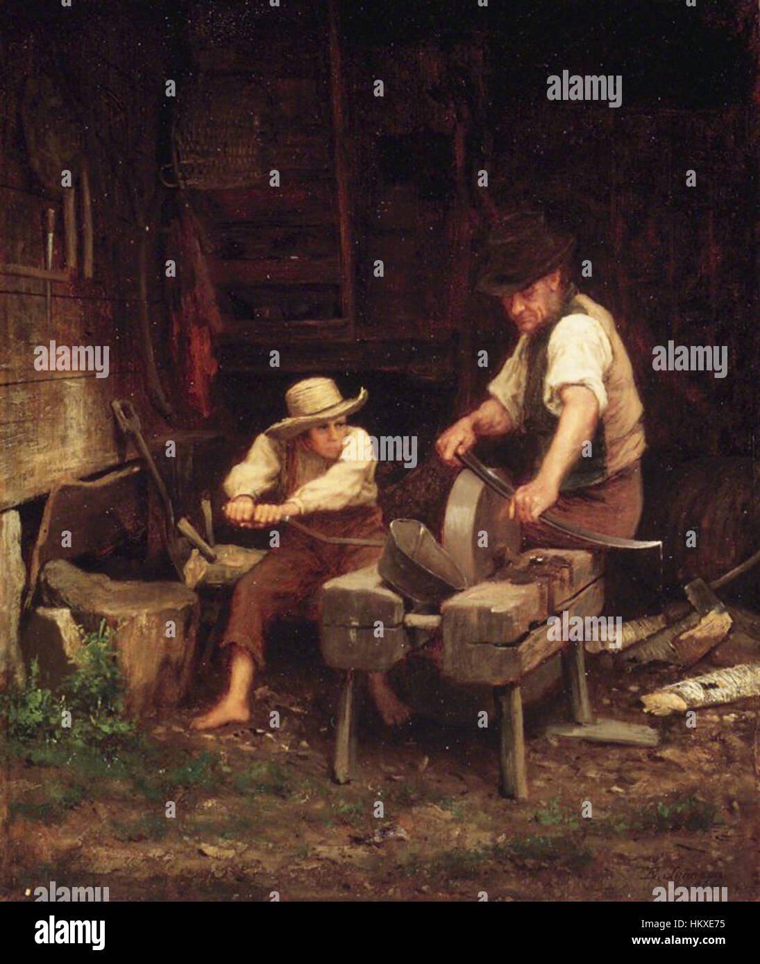 Scythe drawing hi-res stock photography and images - Alamy
