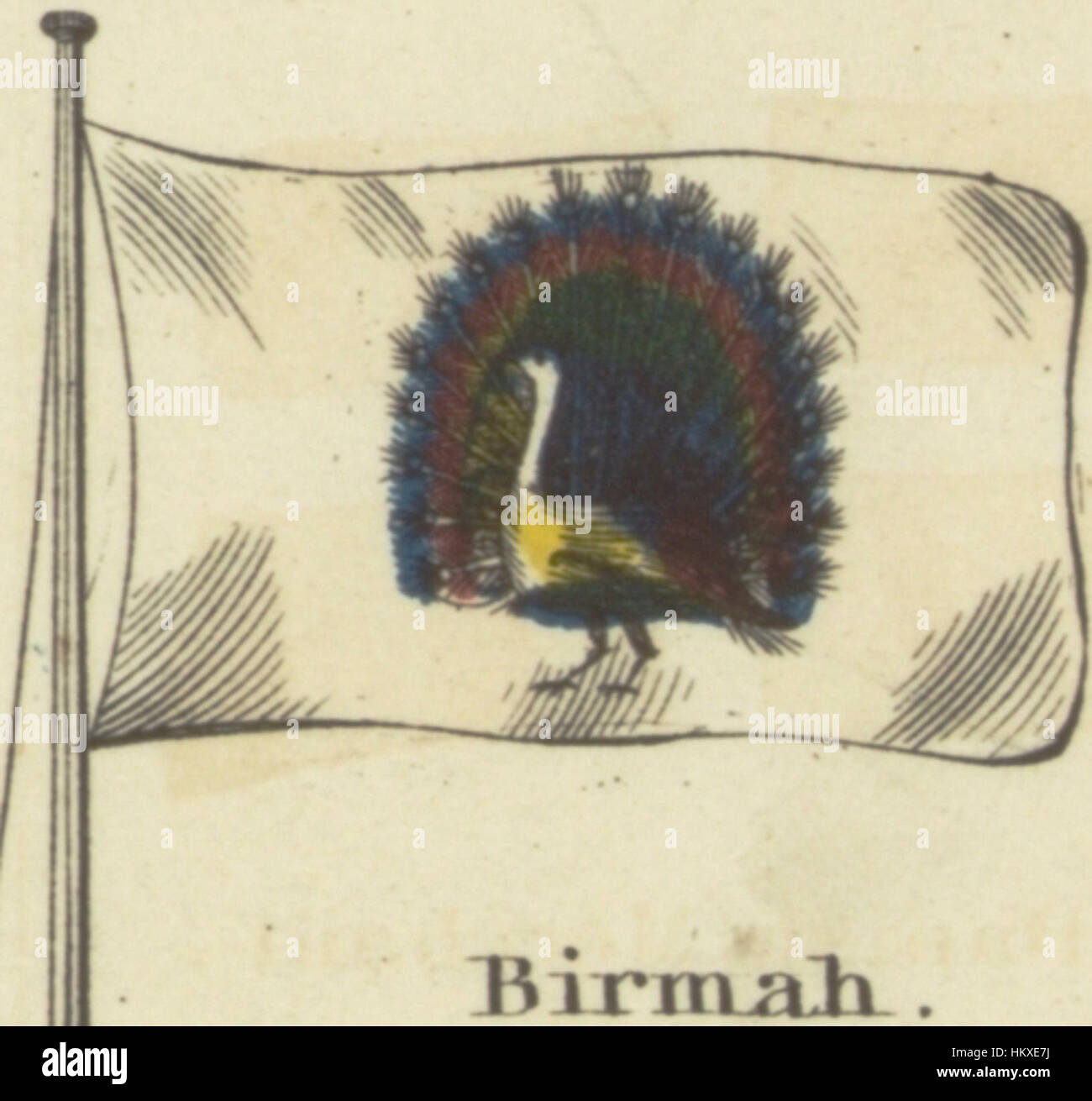 Johnson's 1868 chart of national emblems illustrates various national ...