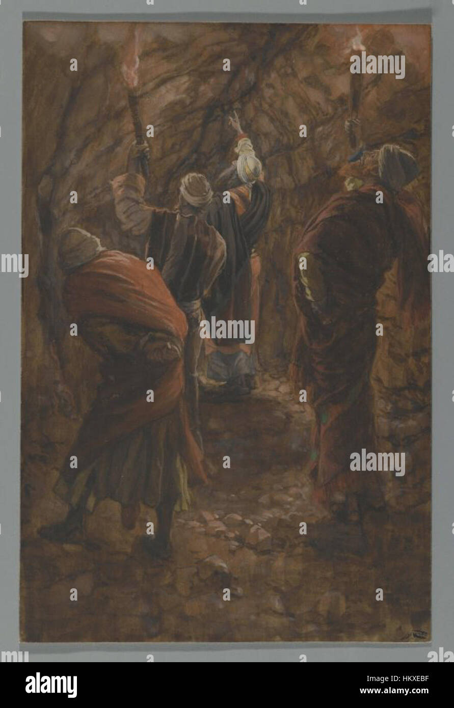 James Tissot’s painting 'The Chasm in the Rock in the Cave Beneath ...