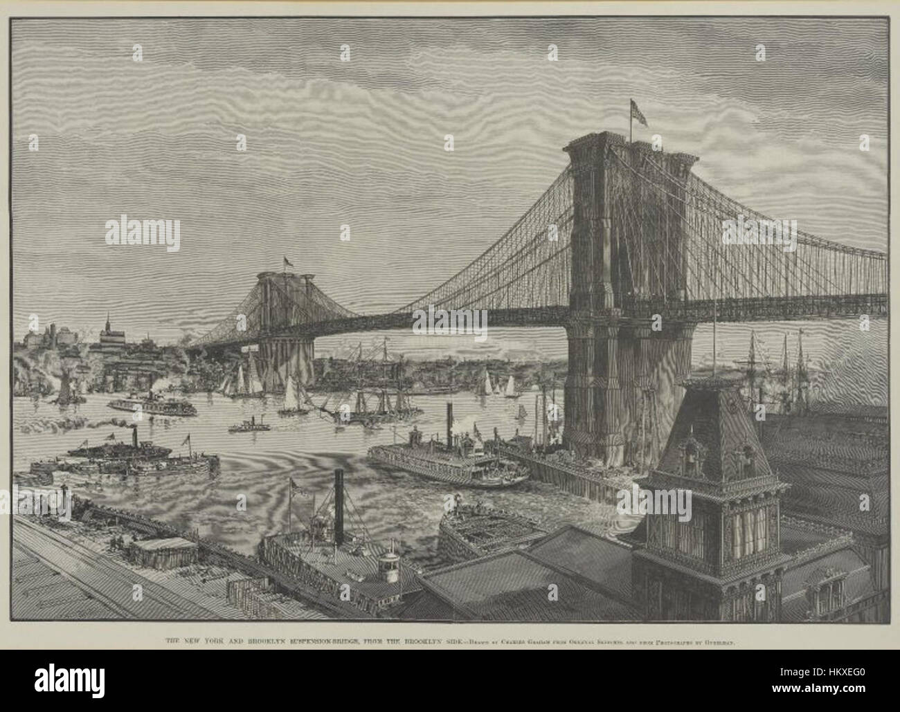 This painting by Charles Graham shows the New York and Brooklyn ...