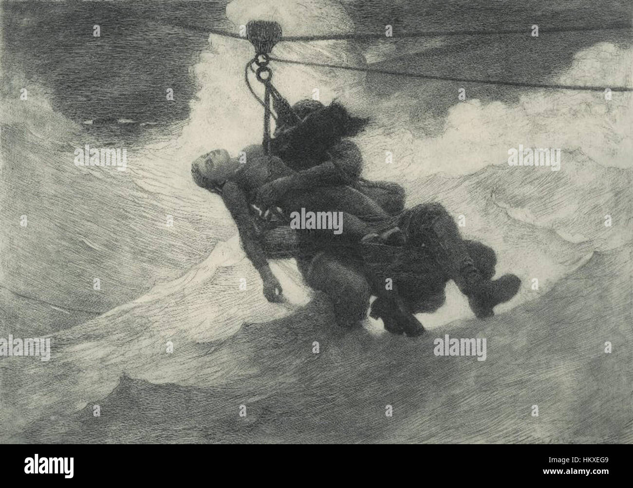 'The Life Line' by Winslow Homer, housed at the Brooklyn Museum ...