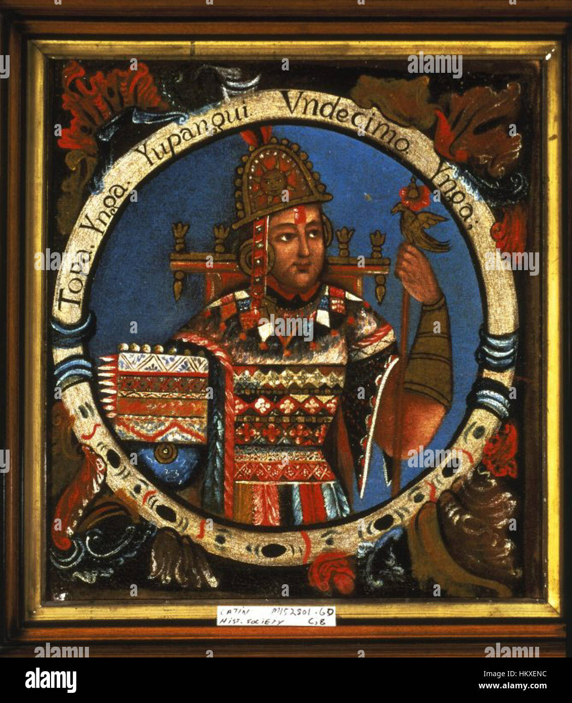 A portrait of Tupac Yupanqui, the eleventh Inca ruler, part of a series ...