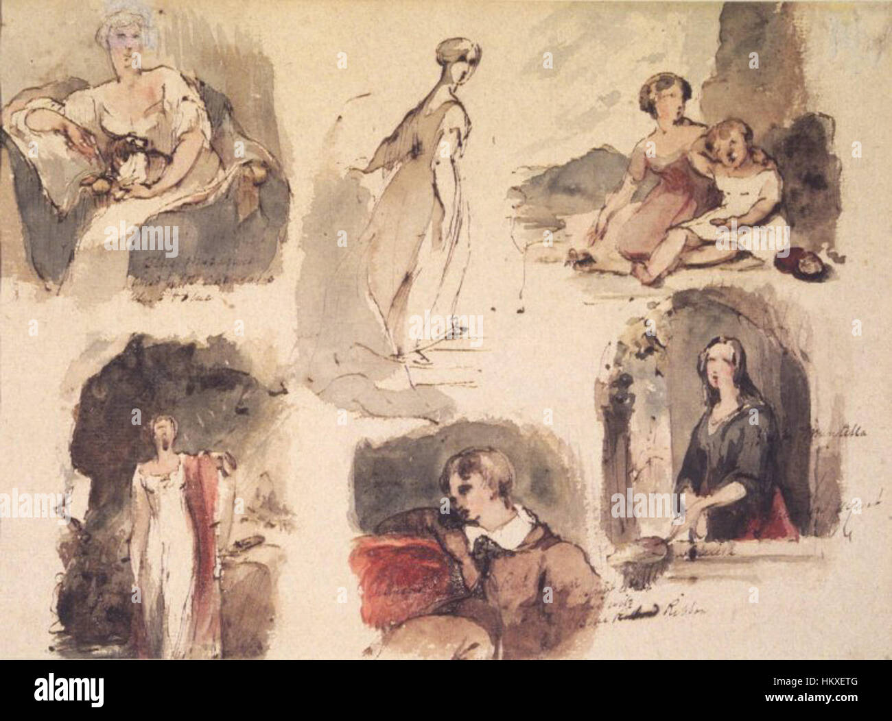 These sketches by Thomas Sully represent a series of studies of the ...