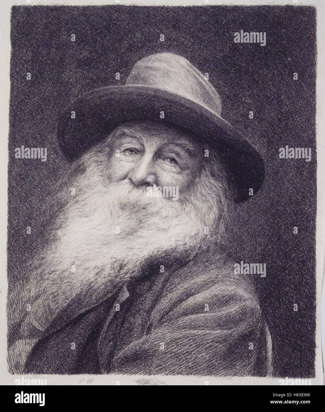 This portrait of Walt Whitman, painted by Thomas Johnson, captures the ...