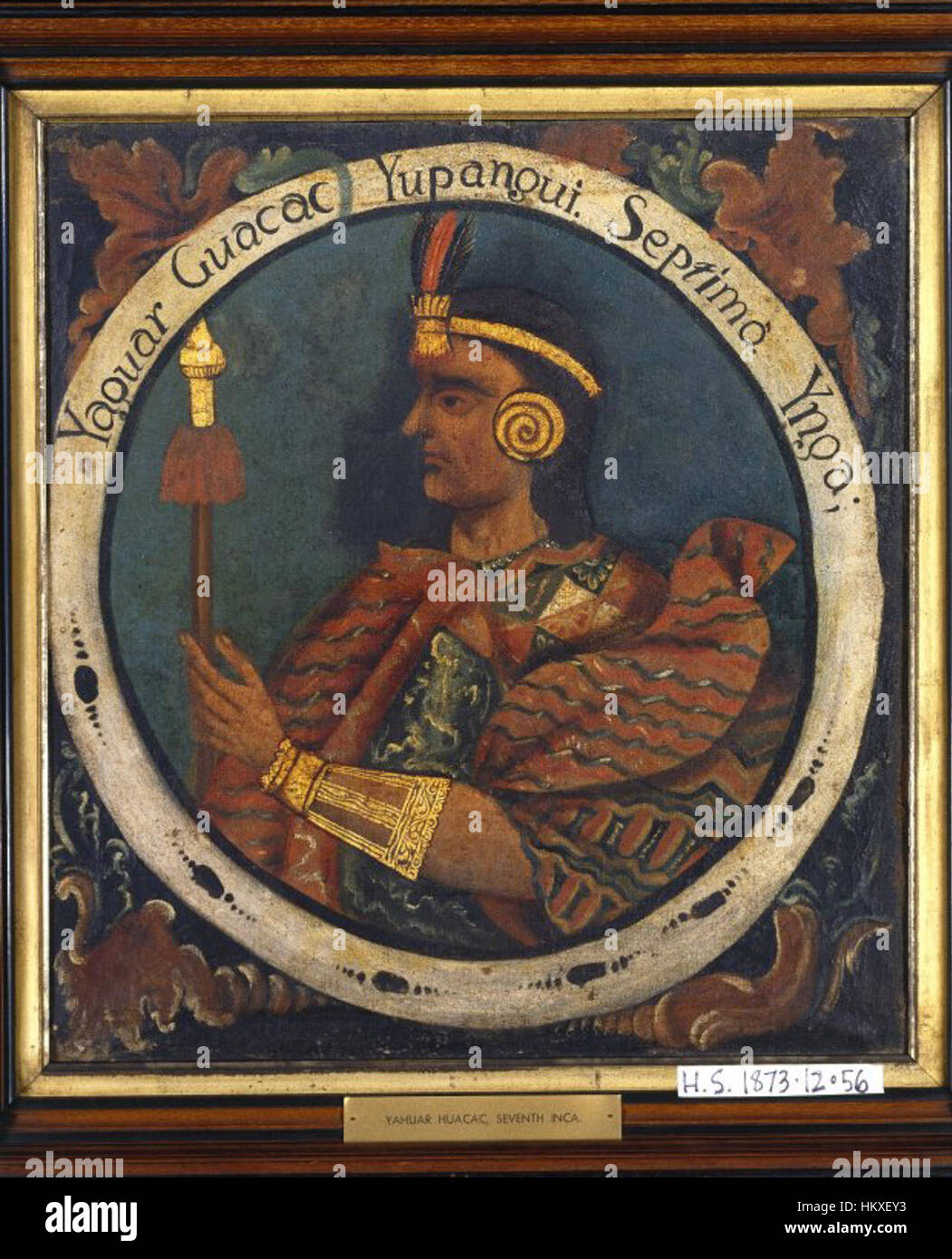 The portrait of Yahuar Huacac Yupanqui, the Seventh Inca ruler, is part ...