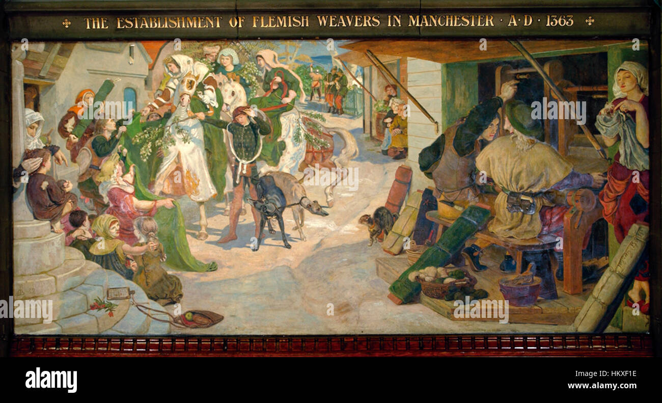 The Brown Manchester Mural, created in the Flemish style, features ...
