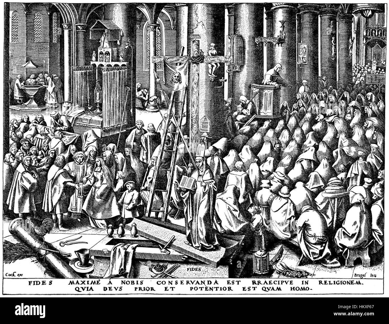 Brueghel - Sieben Tugenden - Fides Stock Photo - Alamy