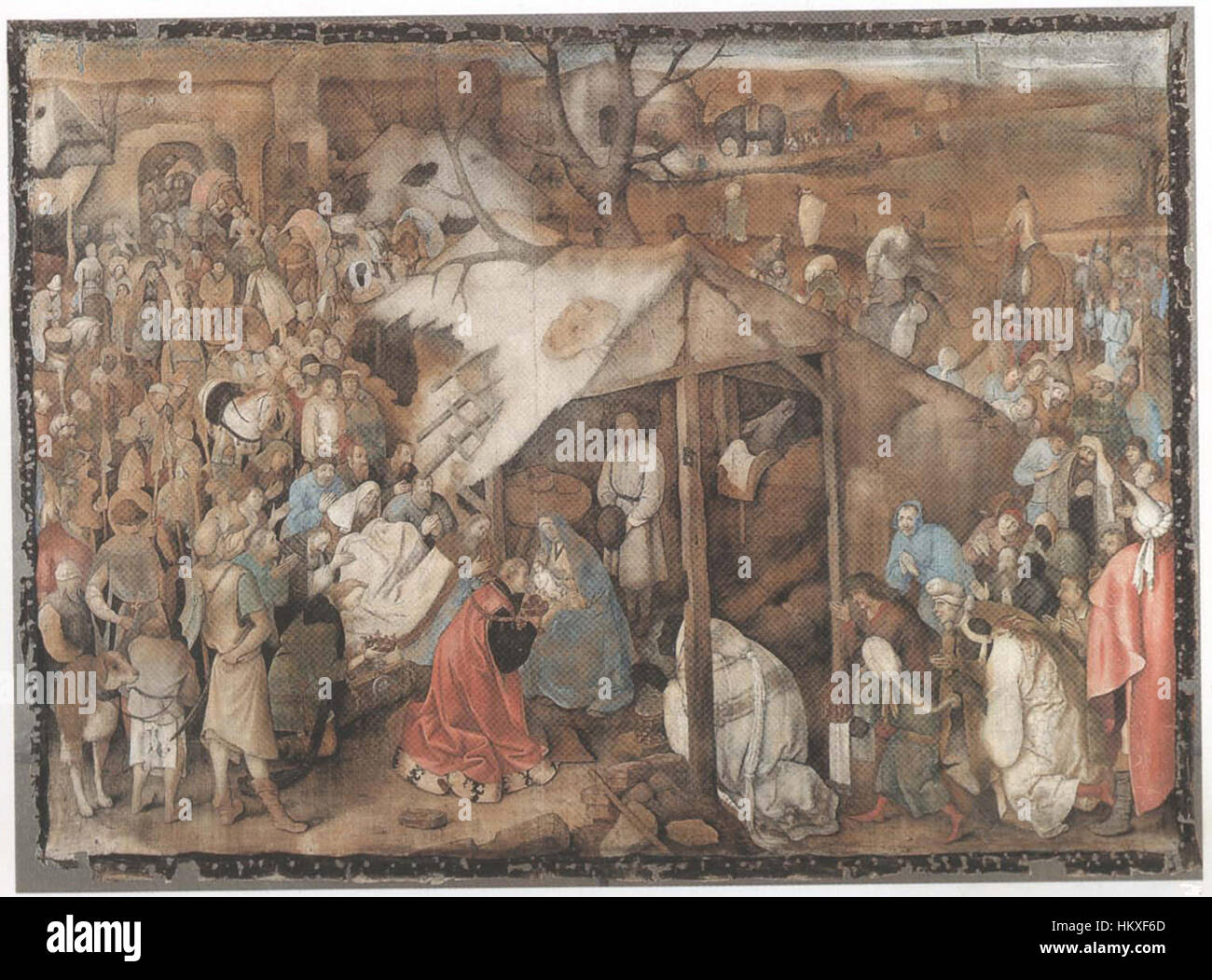 This painting by Pieter Brueghel, 'Adoration des Mages' (Adoration of ...