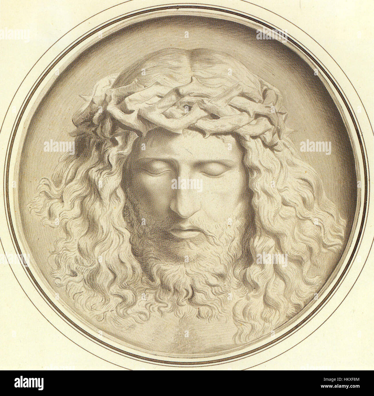 A historical artwork by Bruni depicting a scene of Christ, embodying ...