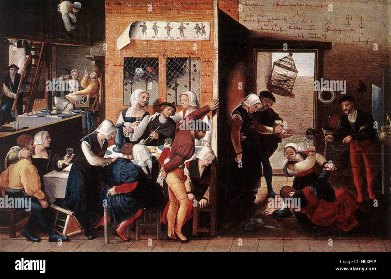 The painting attributed to the Brunswick Monogrammist depicts a brothel ...