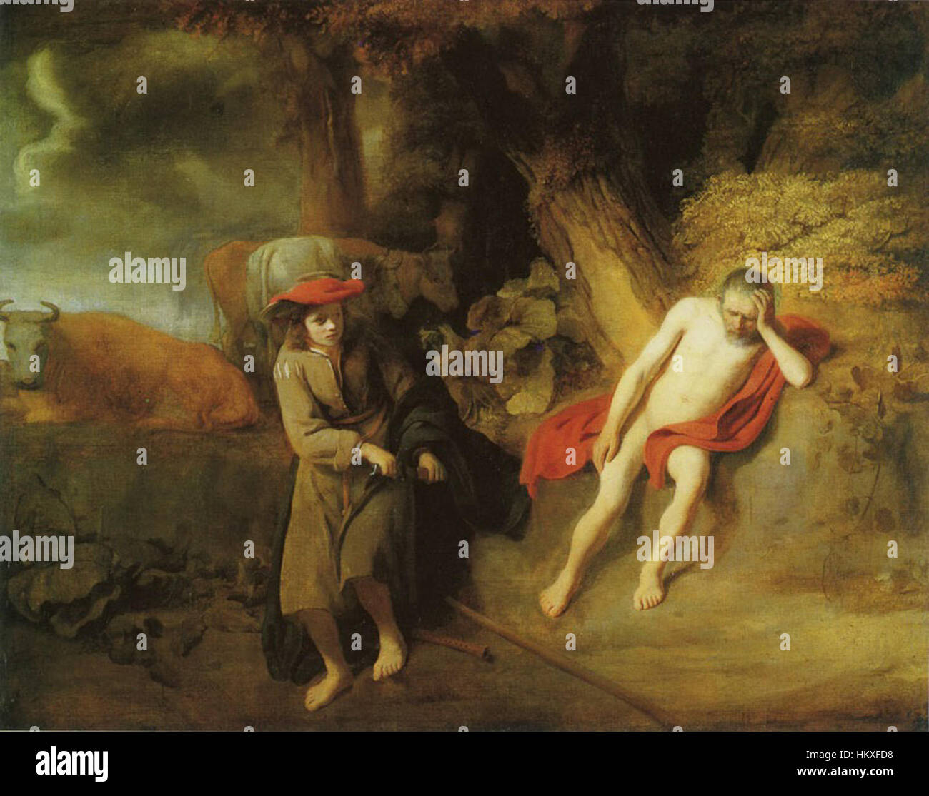 Cornelis Bisschop's 'Mercurius and Argus' illustrates the Greek ...