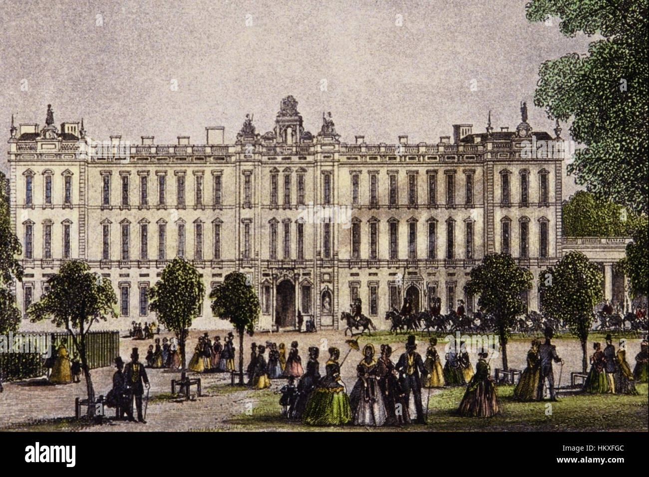 Buckingham palace drawing hi-res stock photography and images - Alamy