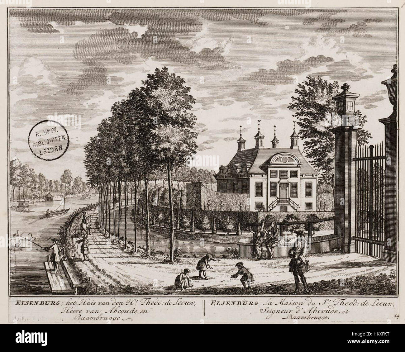 This 1719 painting of Buitenplaats Elsenburg near Maarssen shows the ...