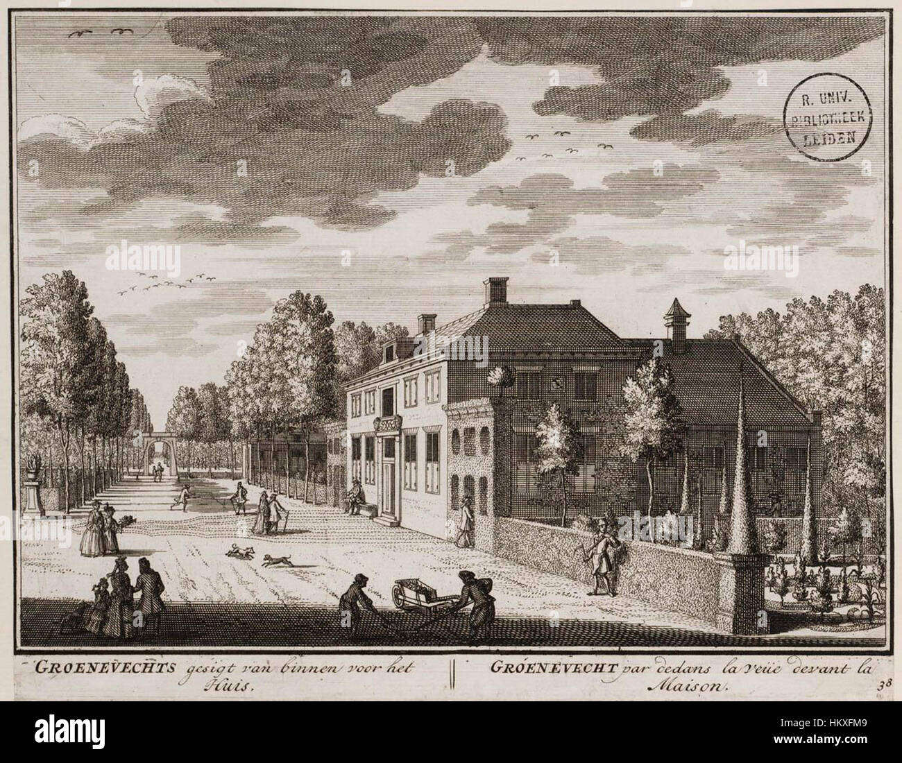 This painting from 1719 depicts Buitenplaats Groenevecht, a country ...