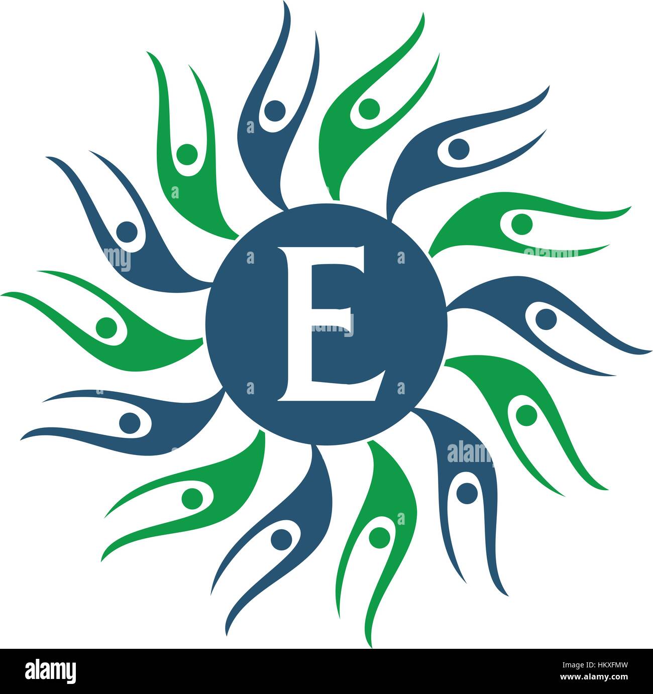 Initial e Cut Out Stock Images & Pictures - Alamy