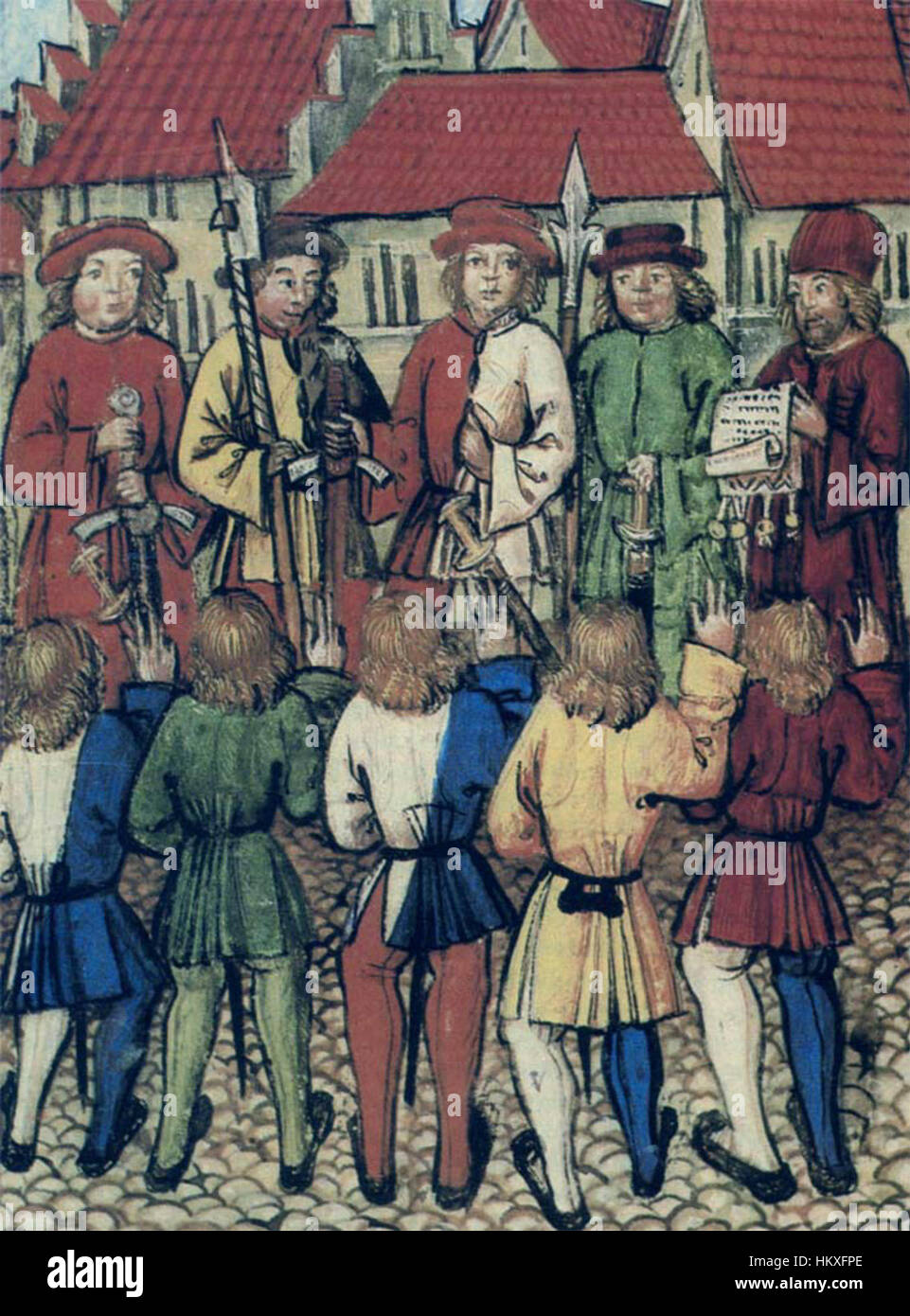 'Bundesschwur Zuerich' is a historical painting depicting the Swiss ...