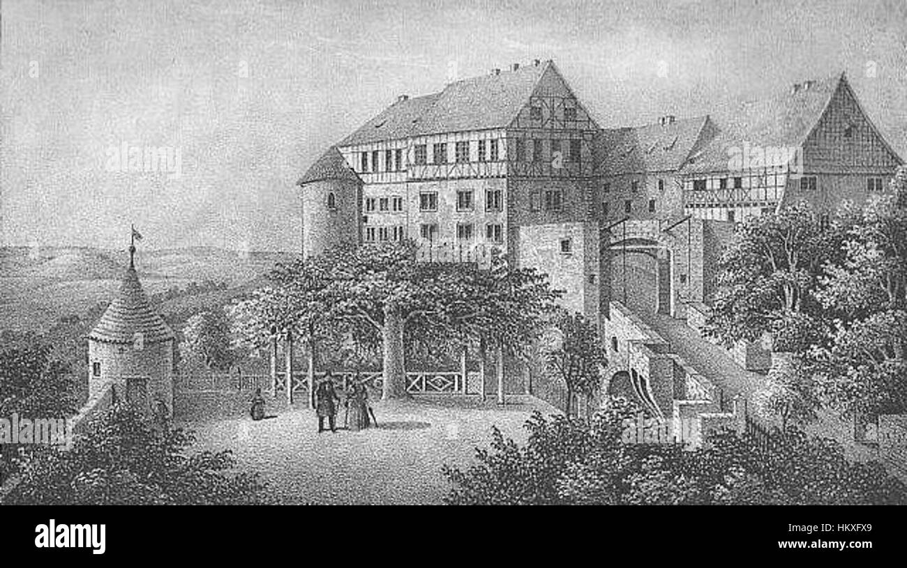 This artwork depicts Burg Bodenstein, a historic castle located in ...