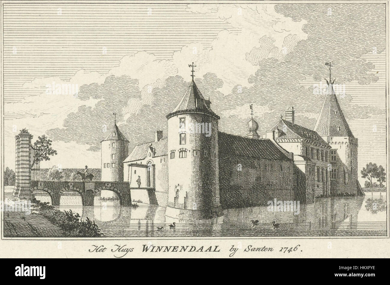 'Burg Winnenthal' from 1746 is an oil painting depicting the historical ...