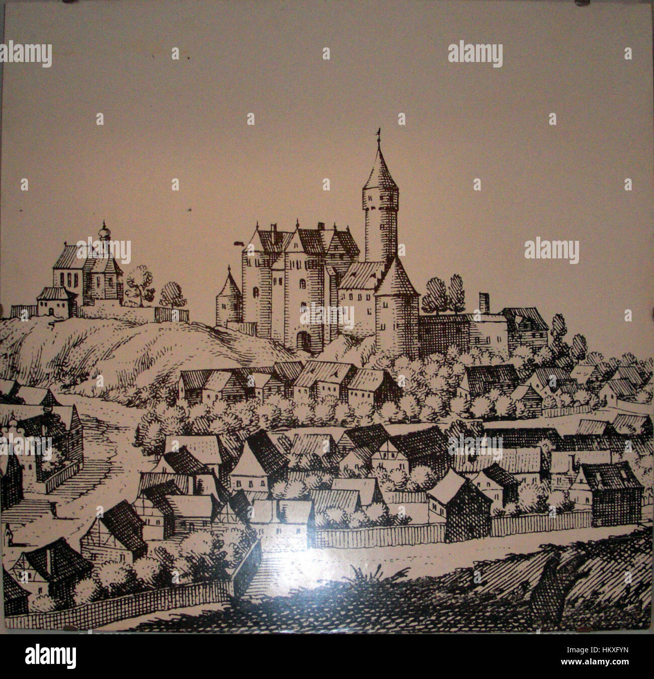 Burg Eisenhardt frueher Stock Photo - Alamy