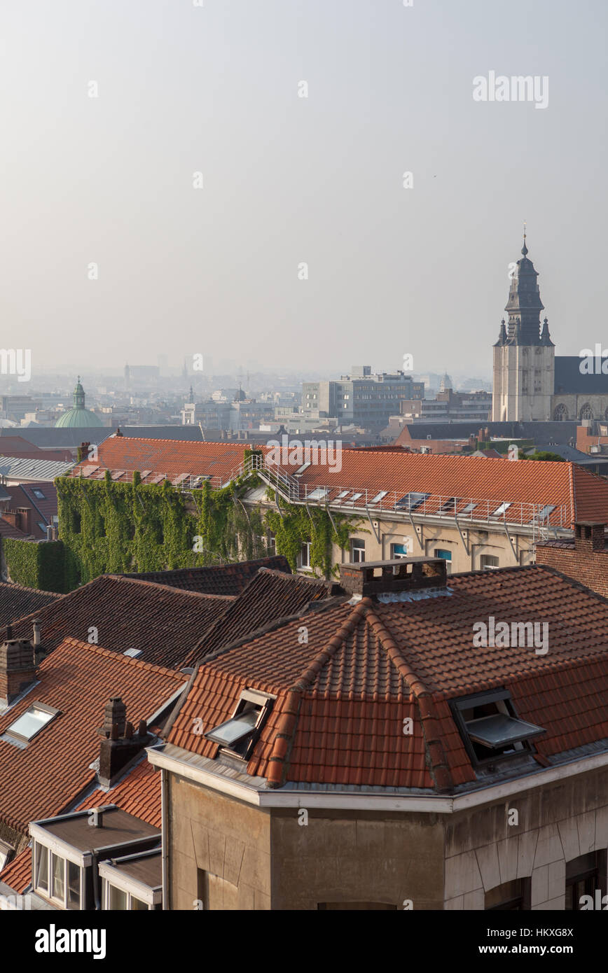 view from above the top of tower, Brussels , Belgium Stock Photo - Alamy