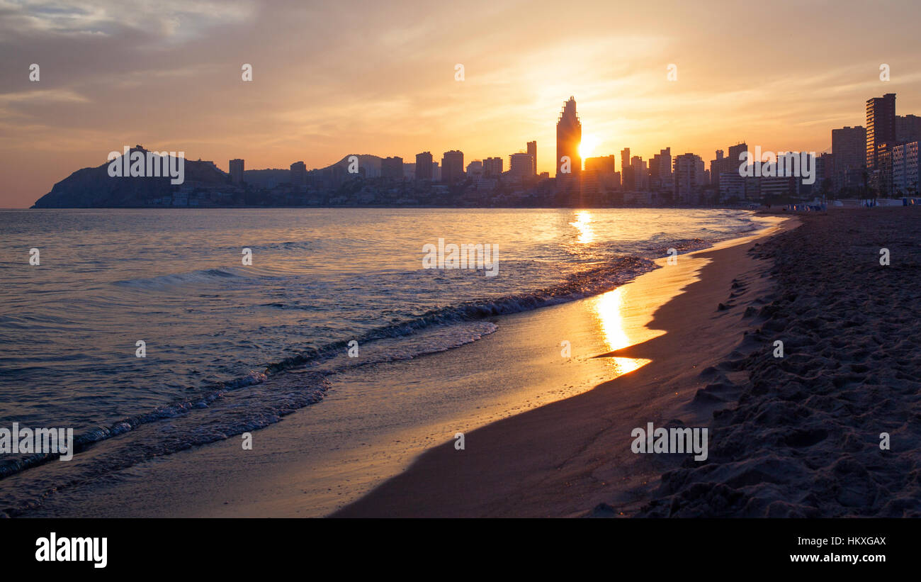 Poniente beach in benidorm hi-res stock photography and images - Alamy