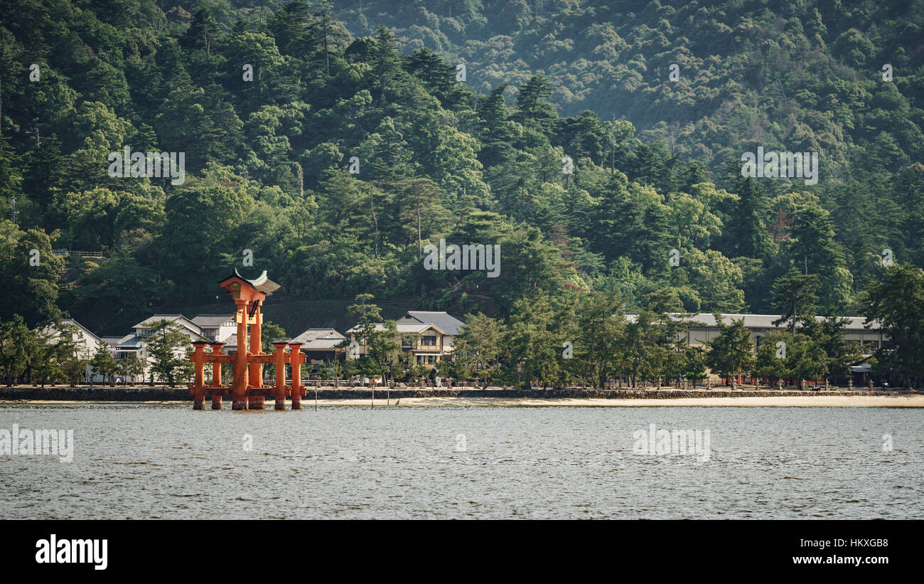 Miyajima island and Floating Torii gate in Japan Stock Photo - Alamy