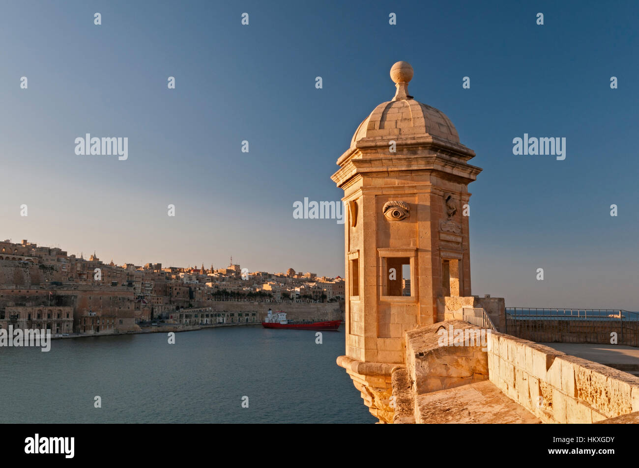 Sentry post Grand Harbour Valletta Malta Stock Photo - Alamy