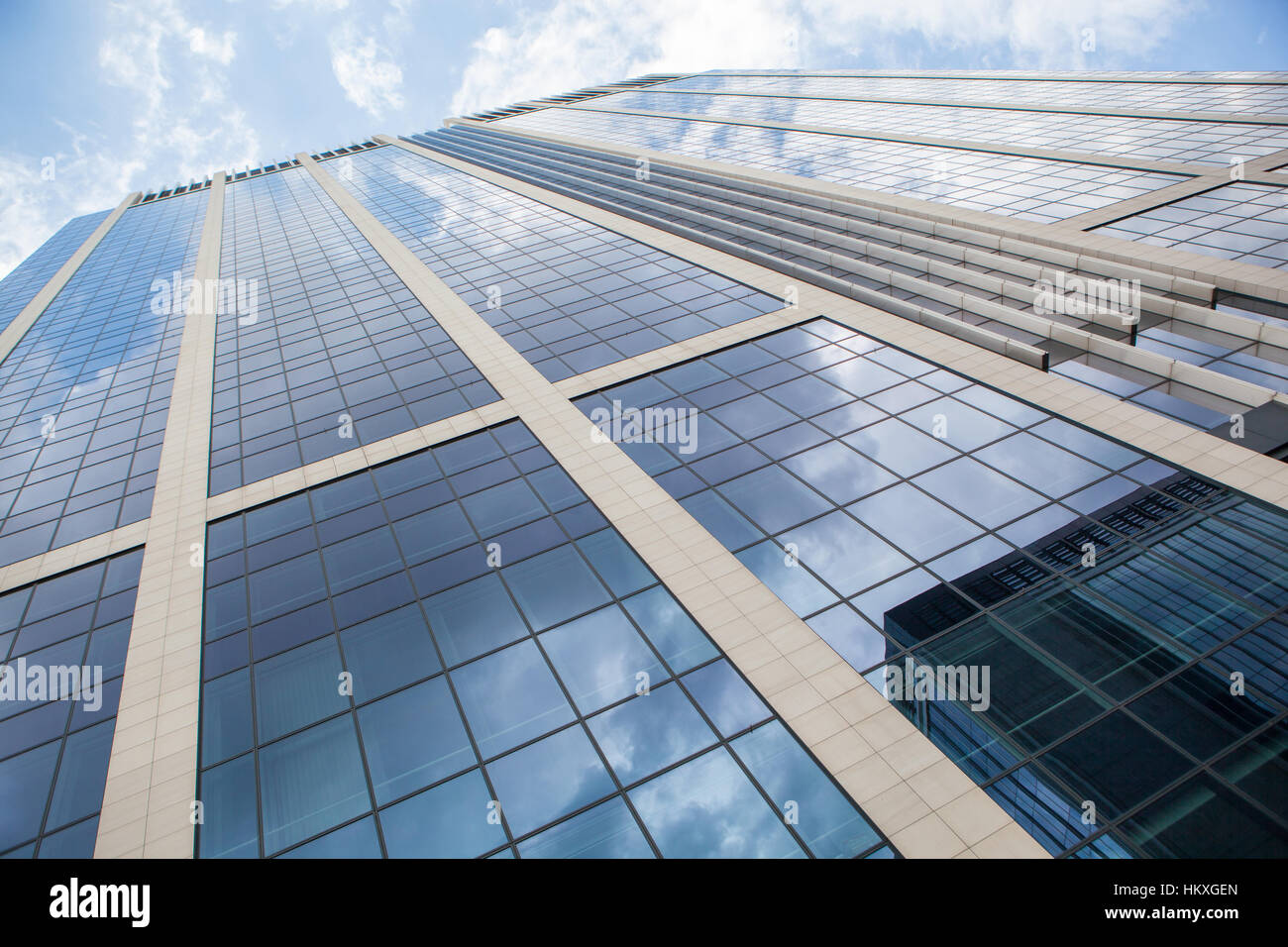 Abstract building. blue glass wall of skyscraper Stock Photo - Alamy