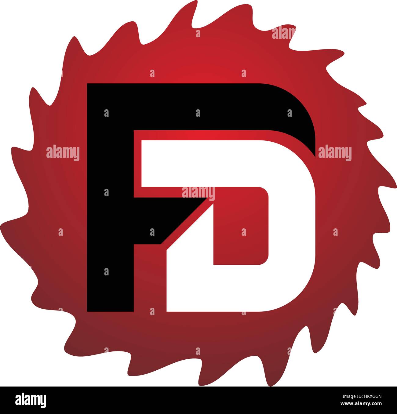 F d initial logo hi-res stock photography and images - Alamy