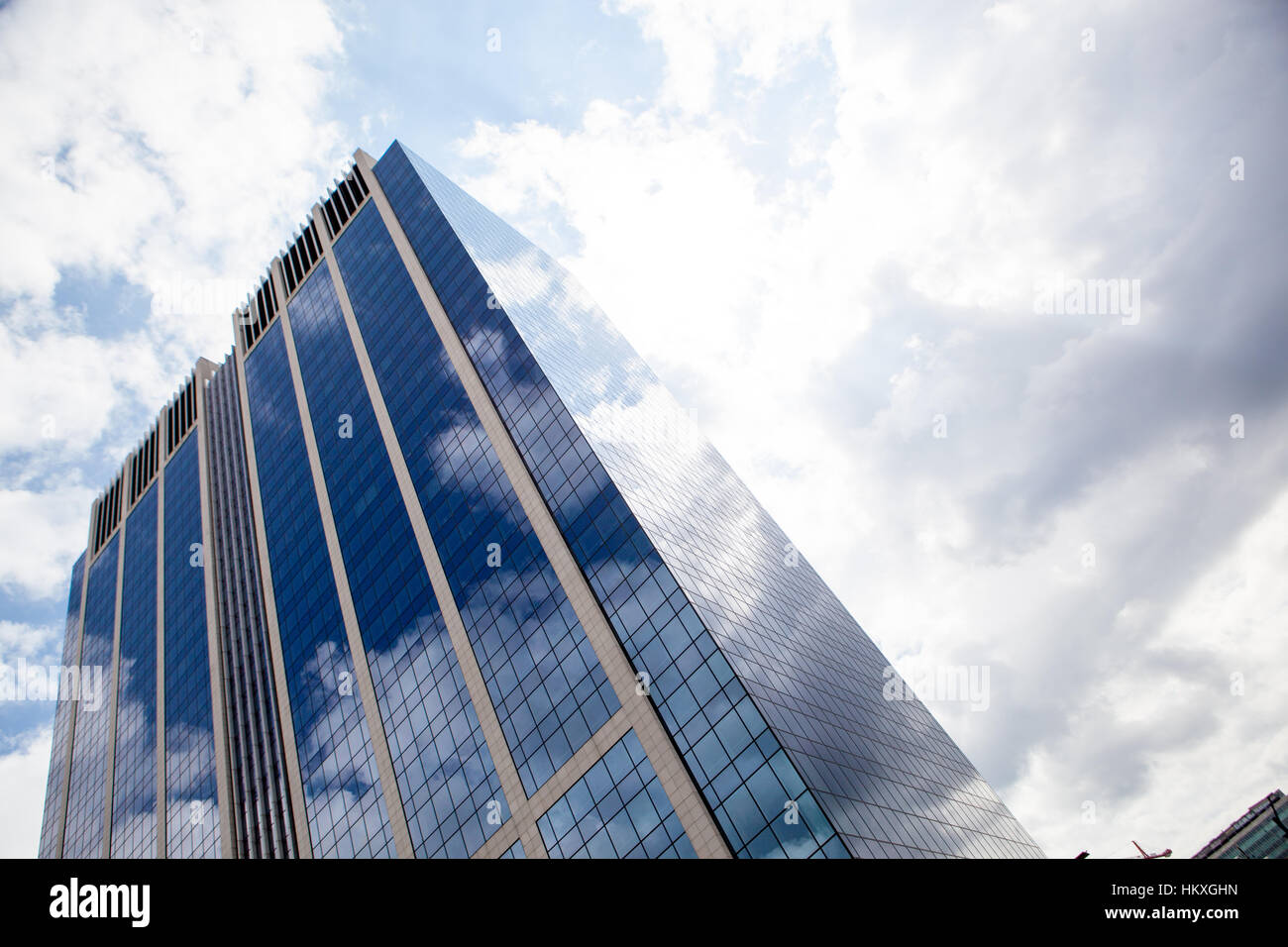 Abstract building. blue glass wall of skyscraper Stock Photo - Alamy