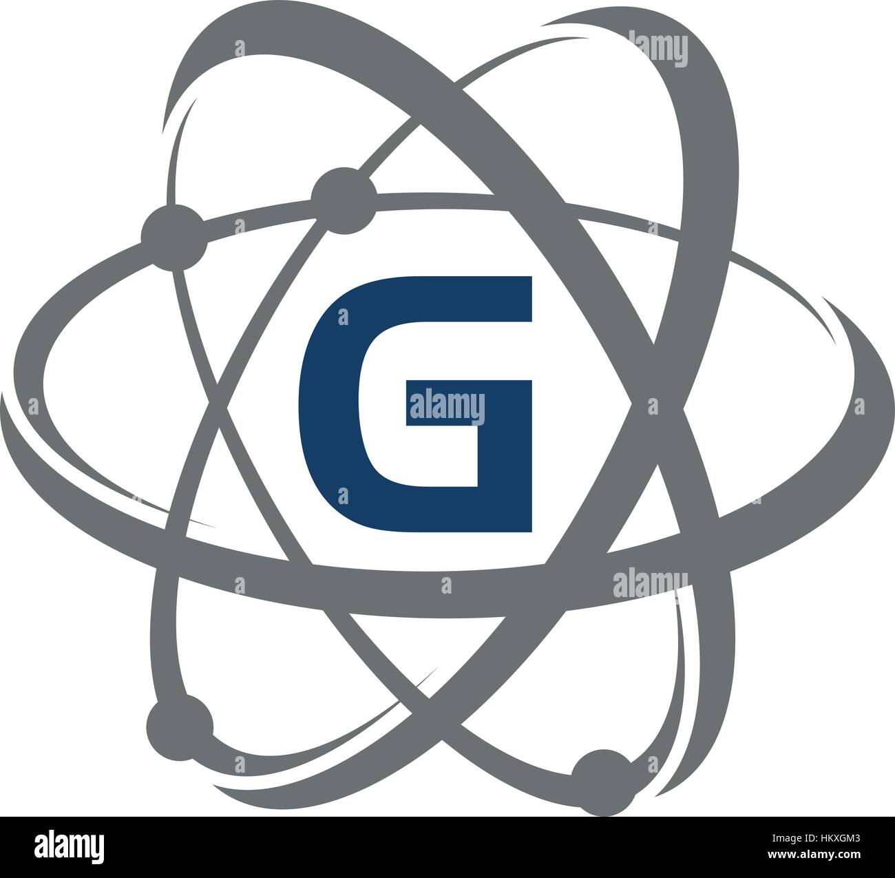 Atom Initial G Stock Vector Image & Art - Alamy