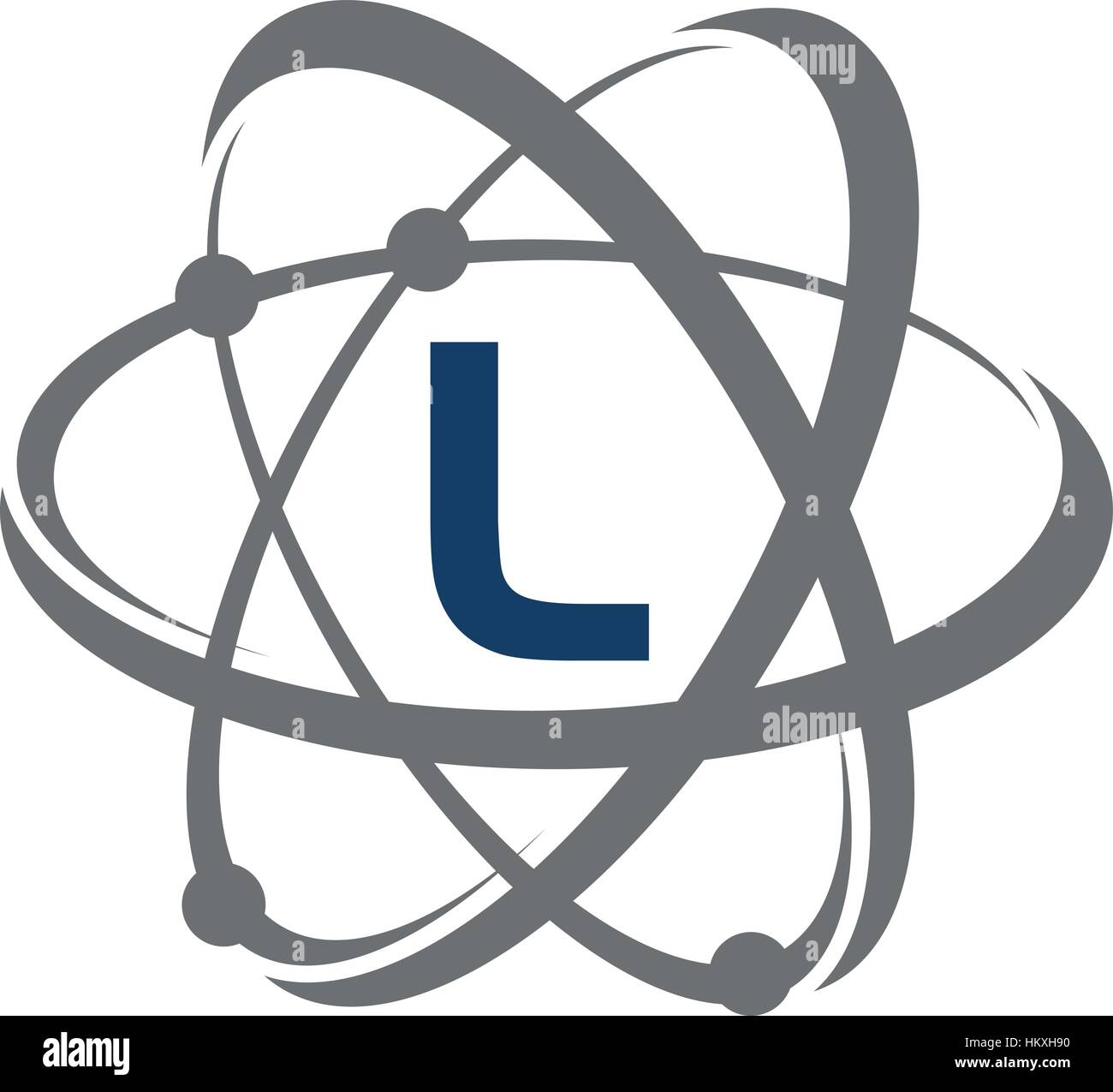 Atom Initial L Stock Vector Image & Art - Alamy